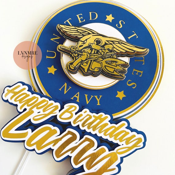Navy Seal Theme Cake Topper Custom Cake Topper Personalized | Etsy
