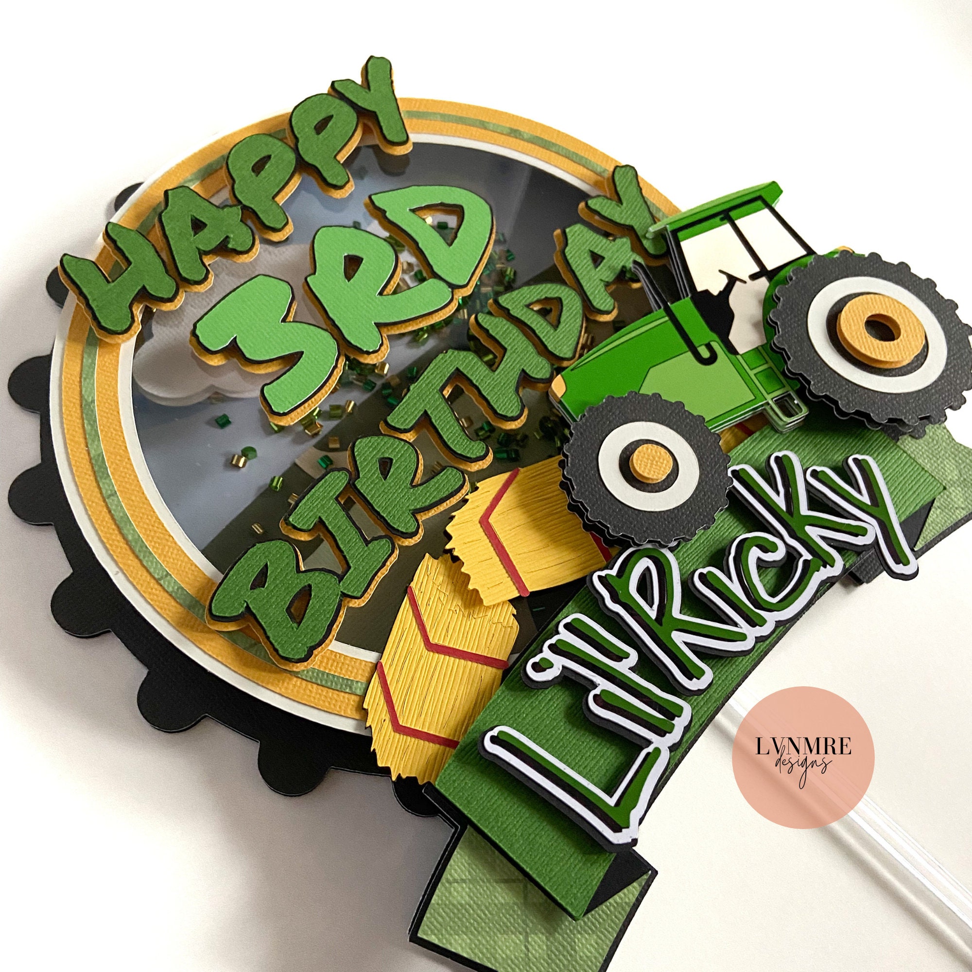 Tractor Theme Cake Topper, Farm Cake Topper, Tractor Truck Cake Topper ...