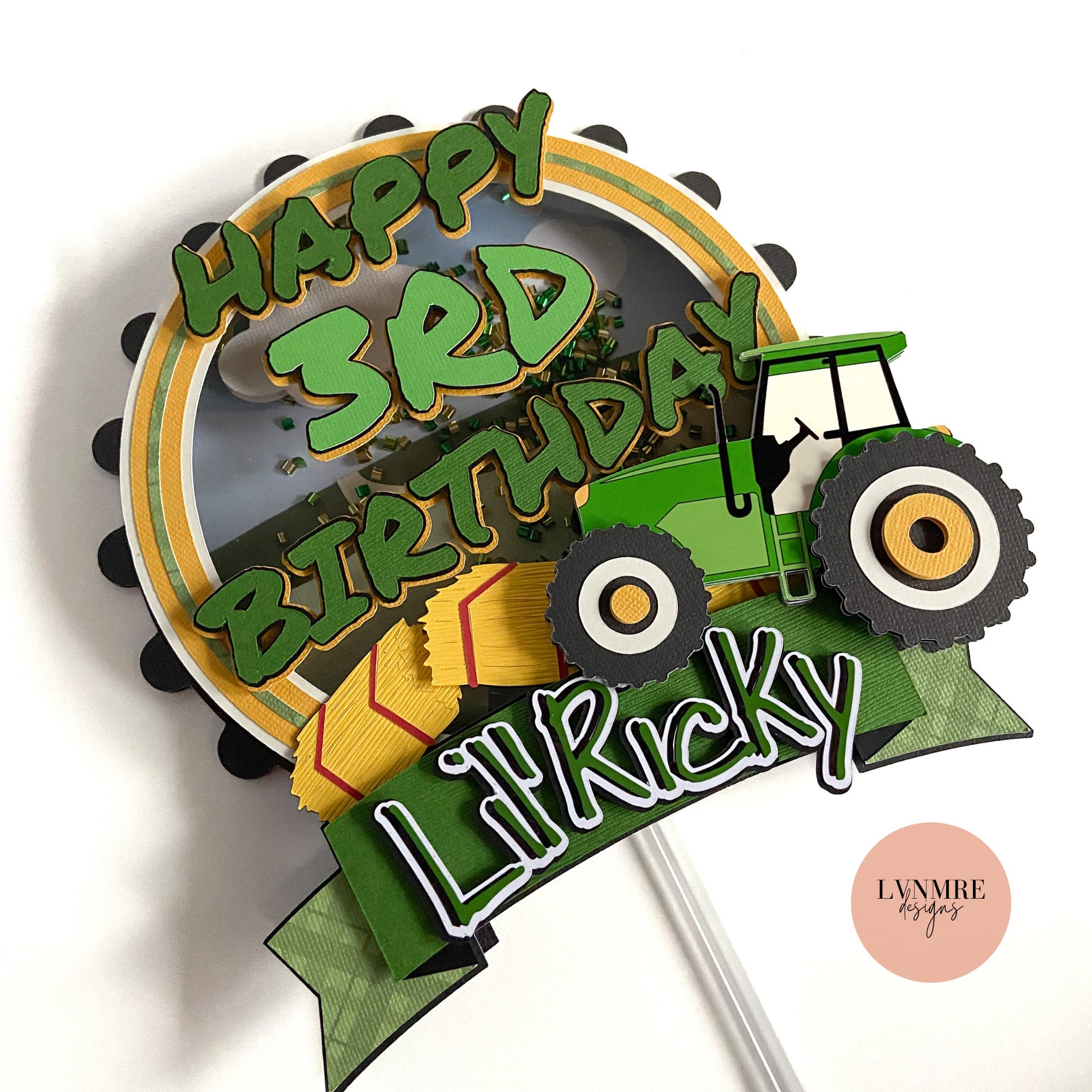 Tractor Theme Cake Topper Farm Cake Topper Tractor Truck - Etsy