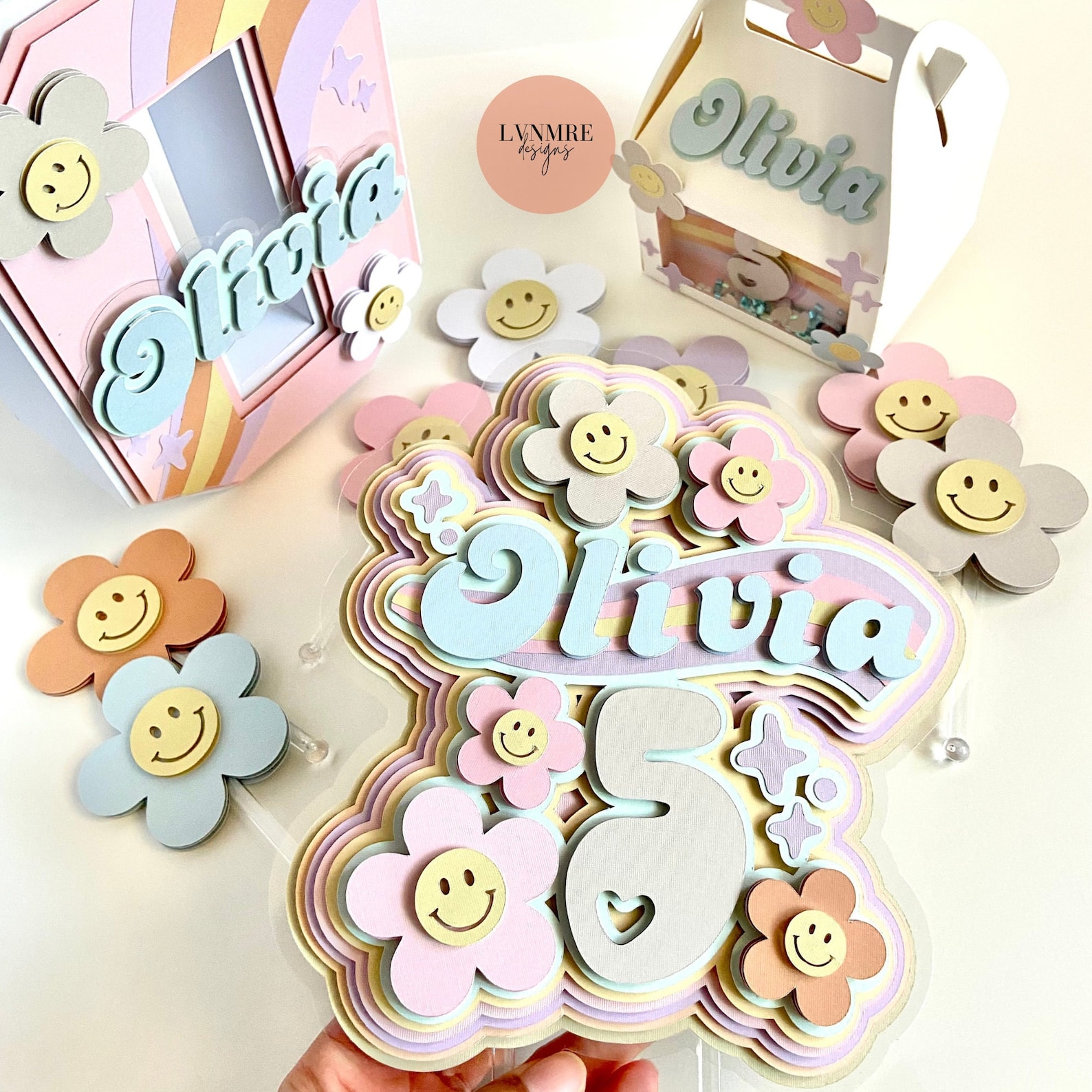 Smiley Face Cake Topper Personalized Smiley Face Cake Topper | Etsy