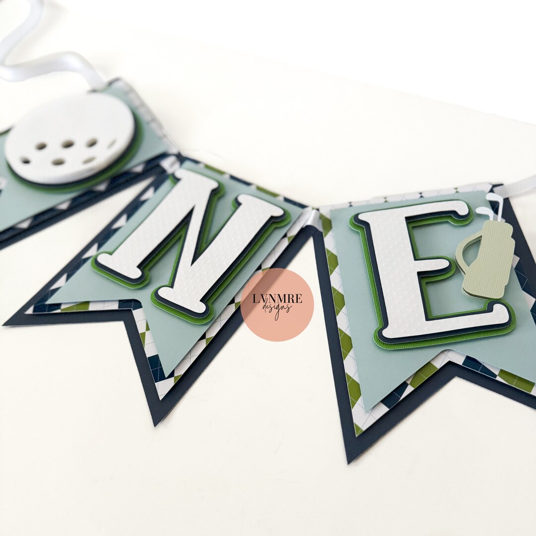 Hole in ONE High Chair Banner, Hole in ONE Theme Banner, Hole in ONE ...