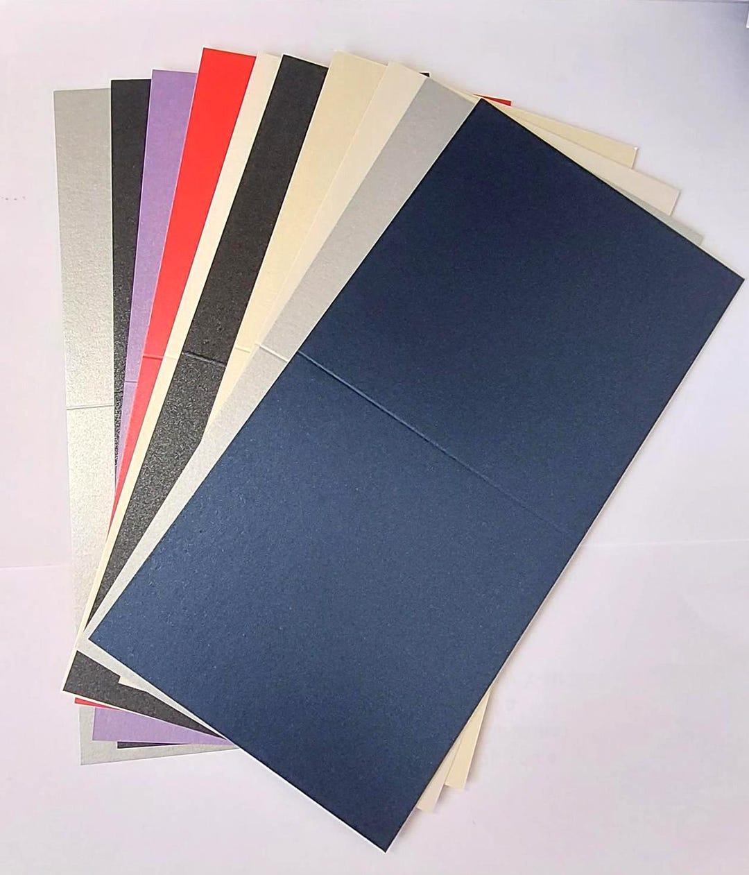 Pack of 10 Single Fold Pearlescent Cards, Size 120mm Square in Assorted ...