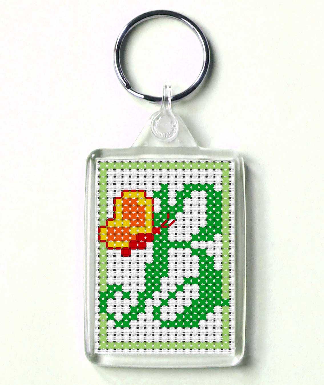 Cross Stitch Key Ring Kit, Alphabet Letters, LETTERS A-J, Choose Letter ...