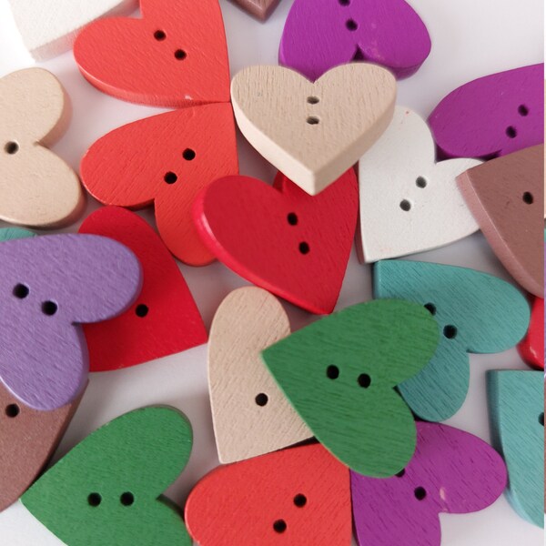 Heart Shape Buttons - Etsy