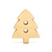50 Christmas Tree Shaped Buttons, Natural Wood, Size 13mm X 11mm, - Etsy