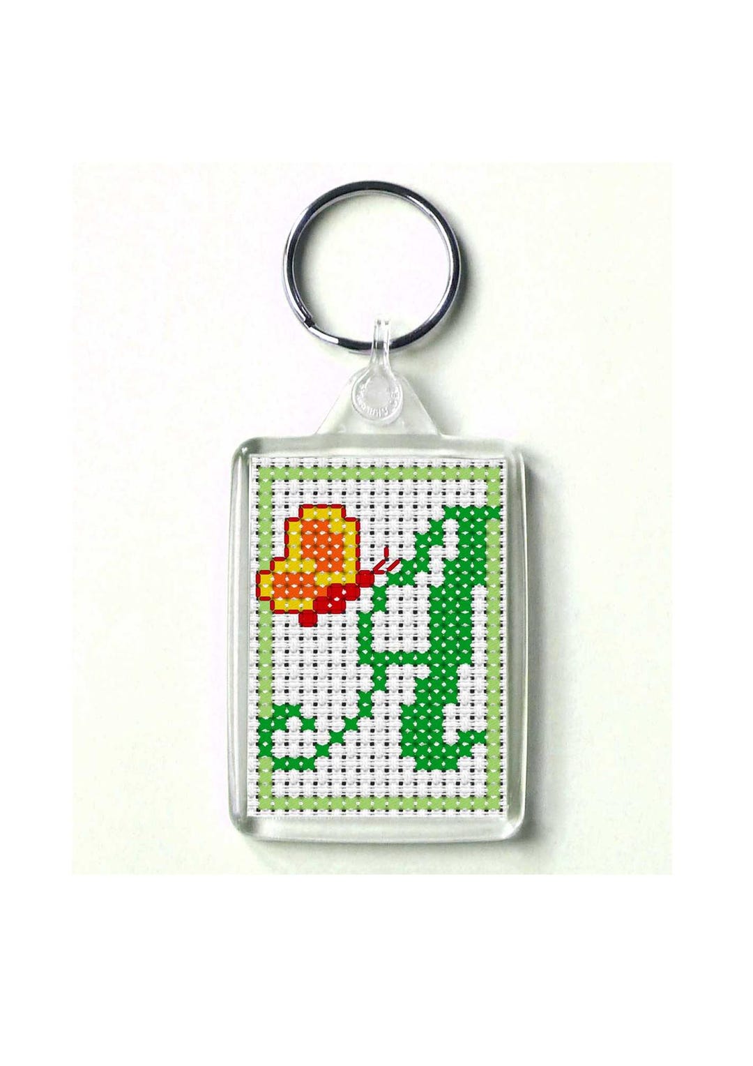 Cross Stitch Key Ring Kit, Alphabet Letters, LETTERS A-J, Choose Letter ...