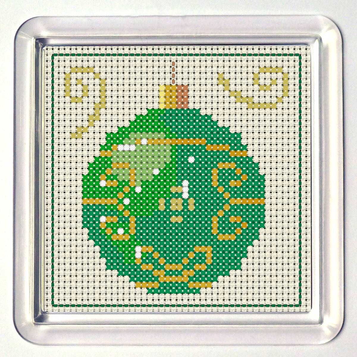Cross Stitch Coaster Kits, Christmas Baubles - 4 Designs Available - Etsy