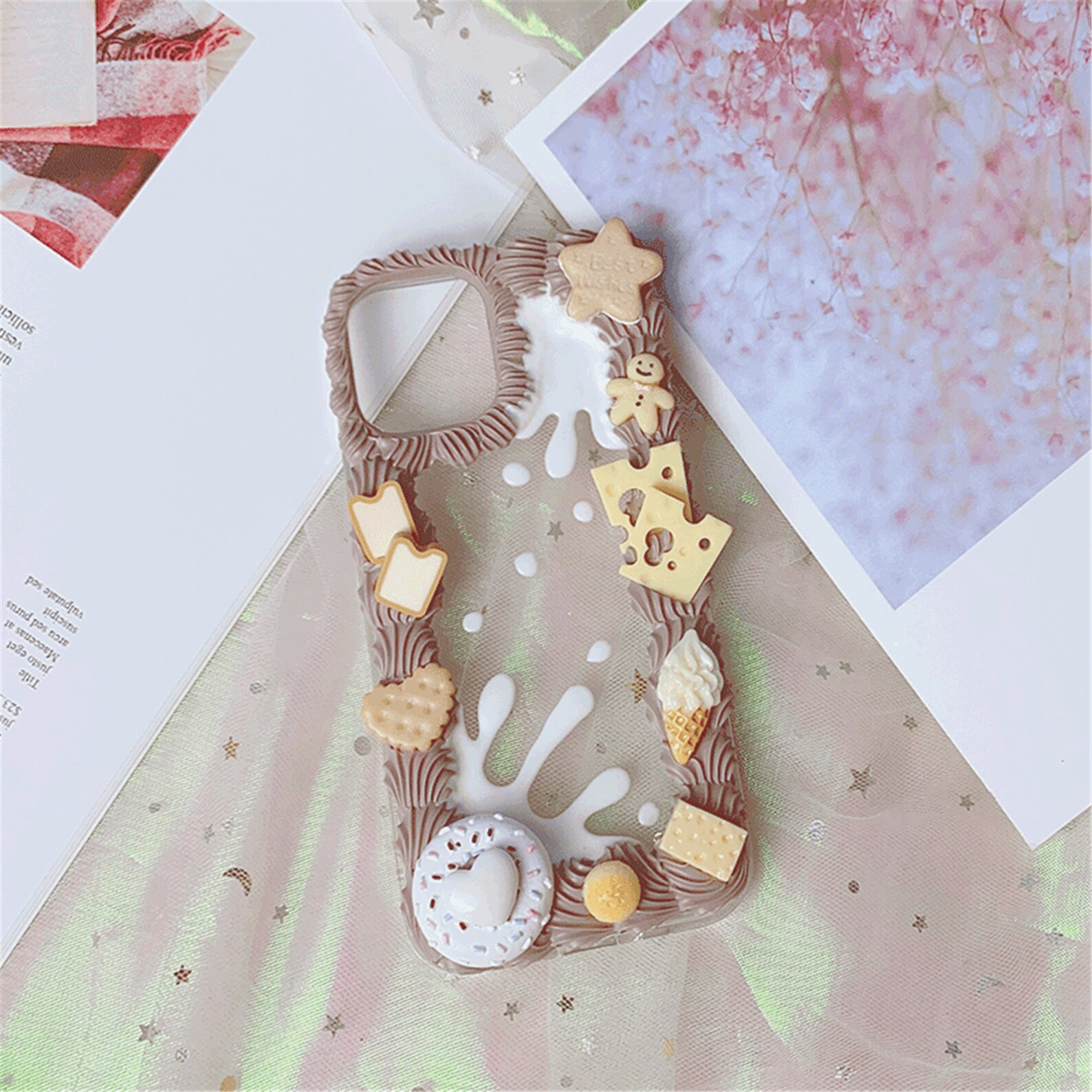 Biscuit Decoden Phone Case Cheese Phone Case Pretty Kawaii - Etsy
