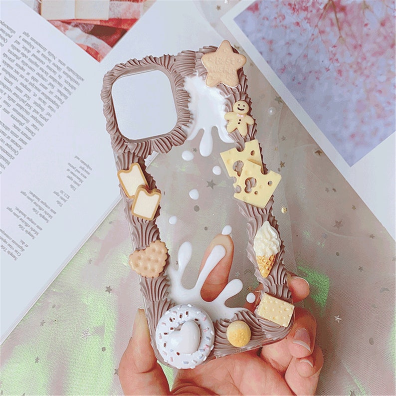 Biscuit Decoden Phone Case Cheese Phone Case Pretty Kawaii - Etsy