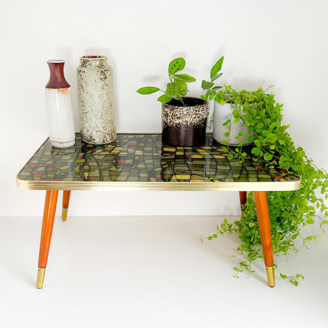 Unique Vintage Side / Coffee Table - 50/60s - Mosaic - Plant Table ...