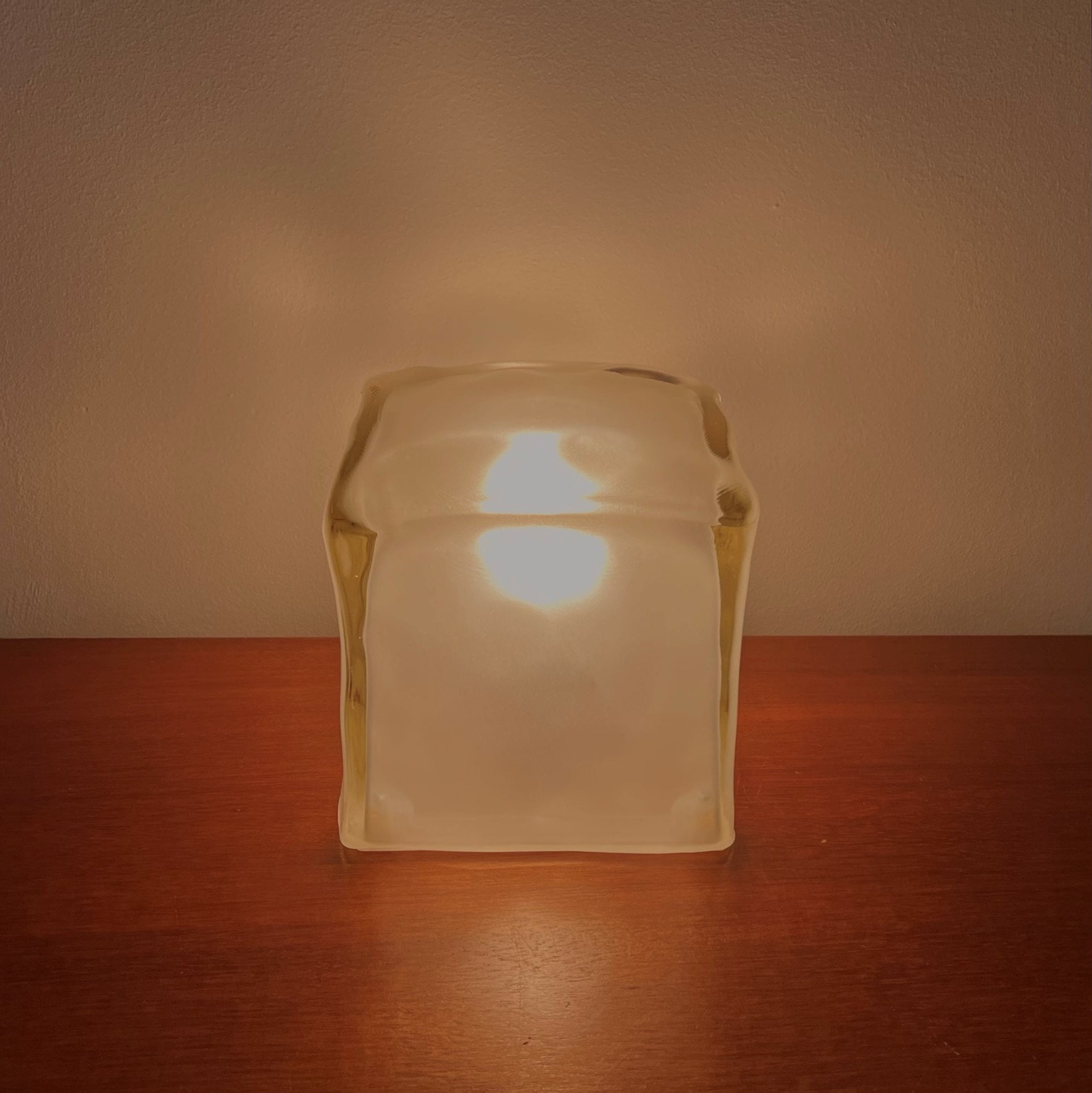 Iconic Vintage IKEA Iviken Ice Cube Lamp Frosted Glass - Etsy