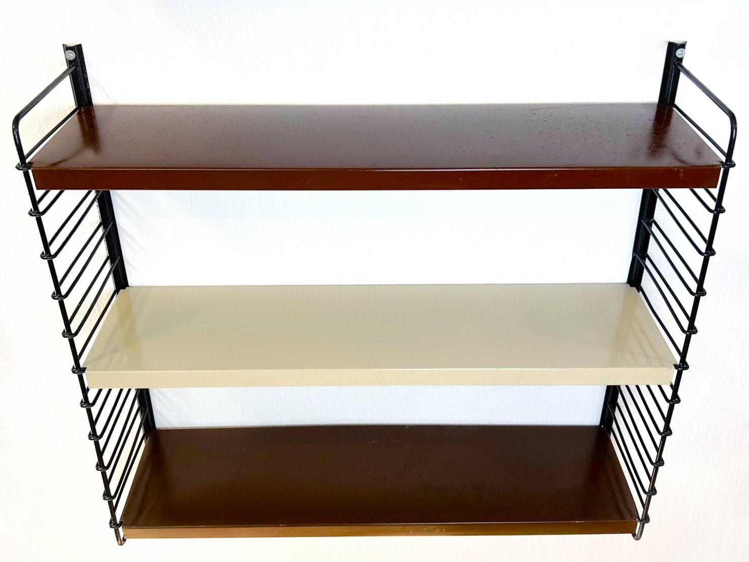 Vintage 70's Wall Rack Black Side Supports Tomado - Etsy