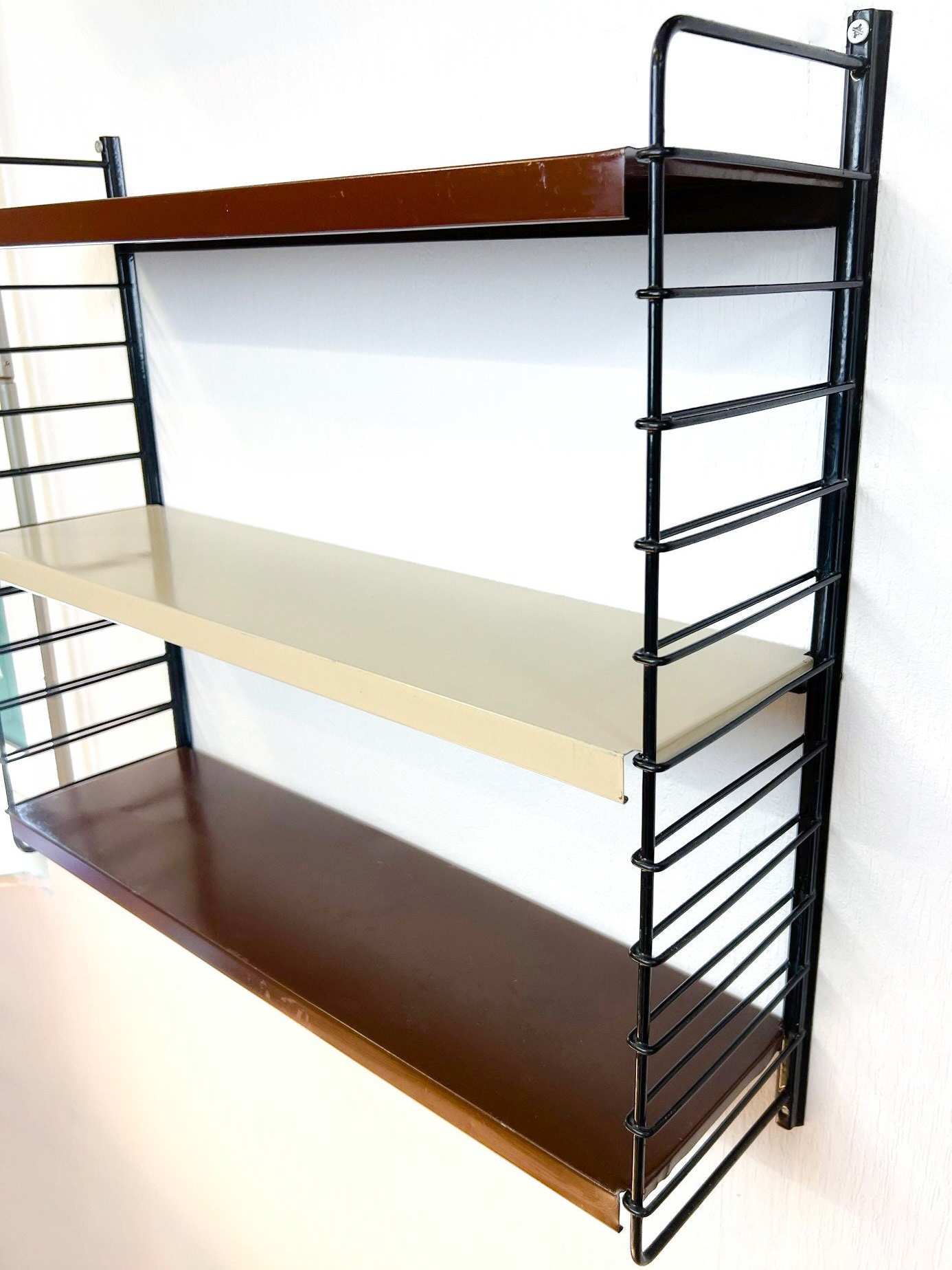 Vintage 70's Wall Rack Black Side Supports Tomado - Etsy