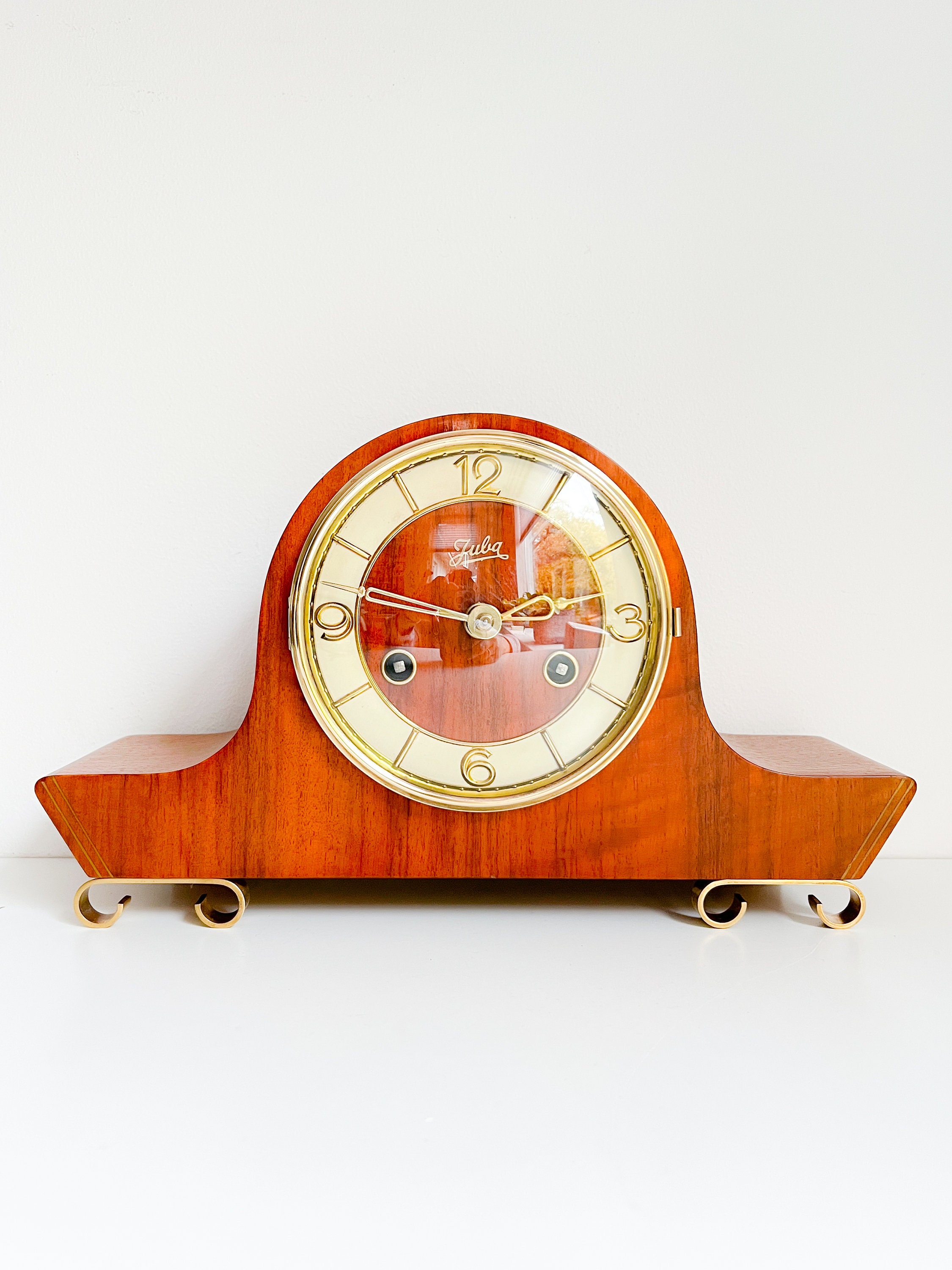 Juba Pendulum Vintage Table / Chimney Clock - 50s - MCM - Mid Century ...