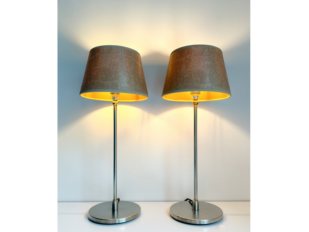 Pair of Chic Vintage Table Lamps - Dutch Design - Mid Century - Chrome ...