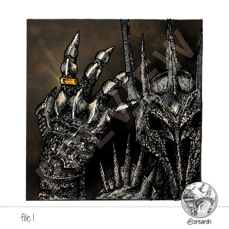 Sauron / the One Ring Tolkien Middle Earth Digital - Etsy