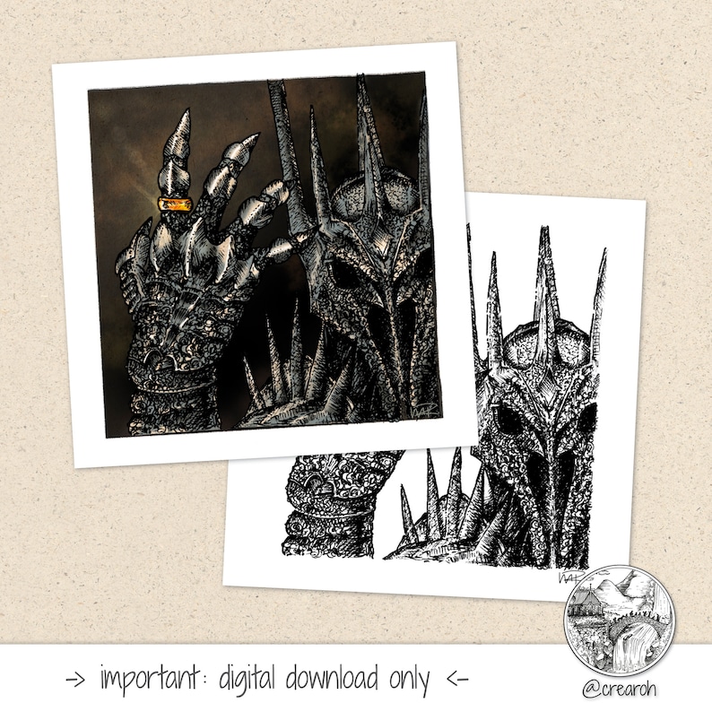 Sauron / the One Ring Tolkien Middle Earth Digital - Etsy