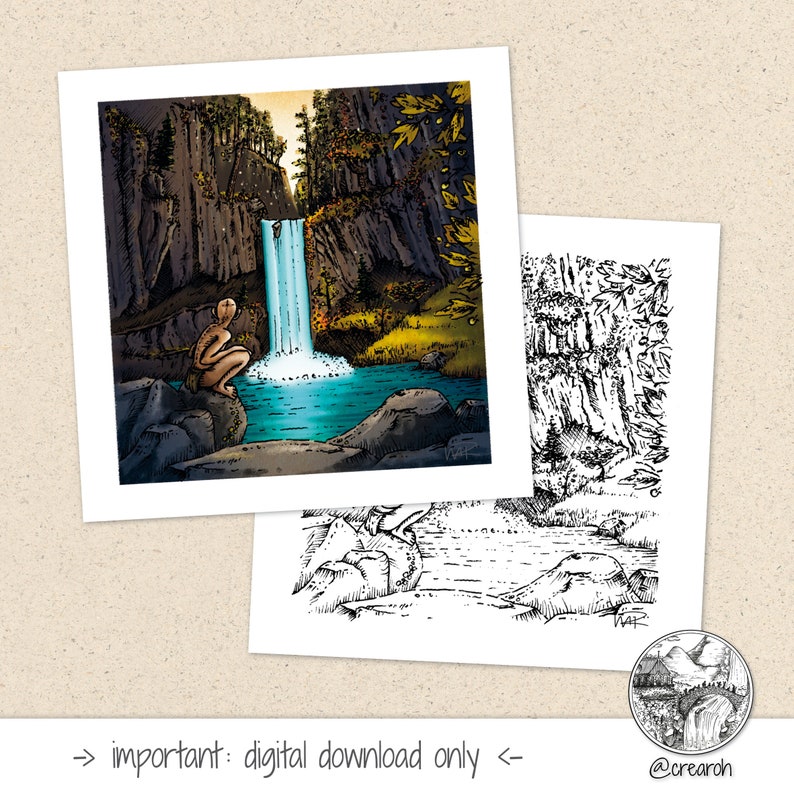 Gollum Forbidden Pool Illustration Tolkien Middle Earth Digital ...