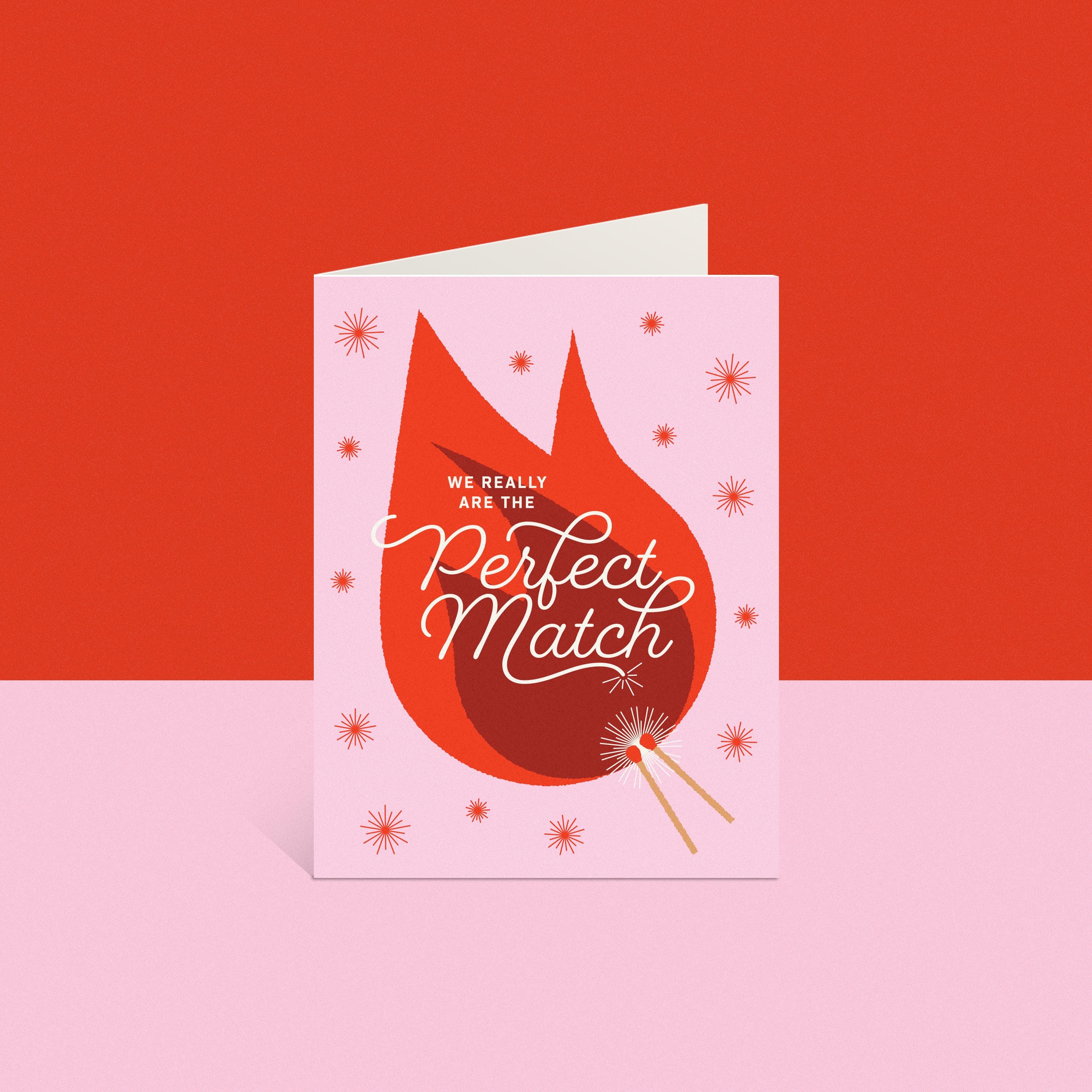 We Really Are the Perfect Match Card Anniversary Card Valentines Day ...