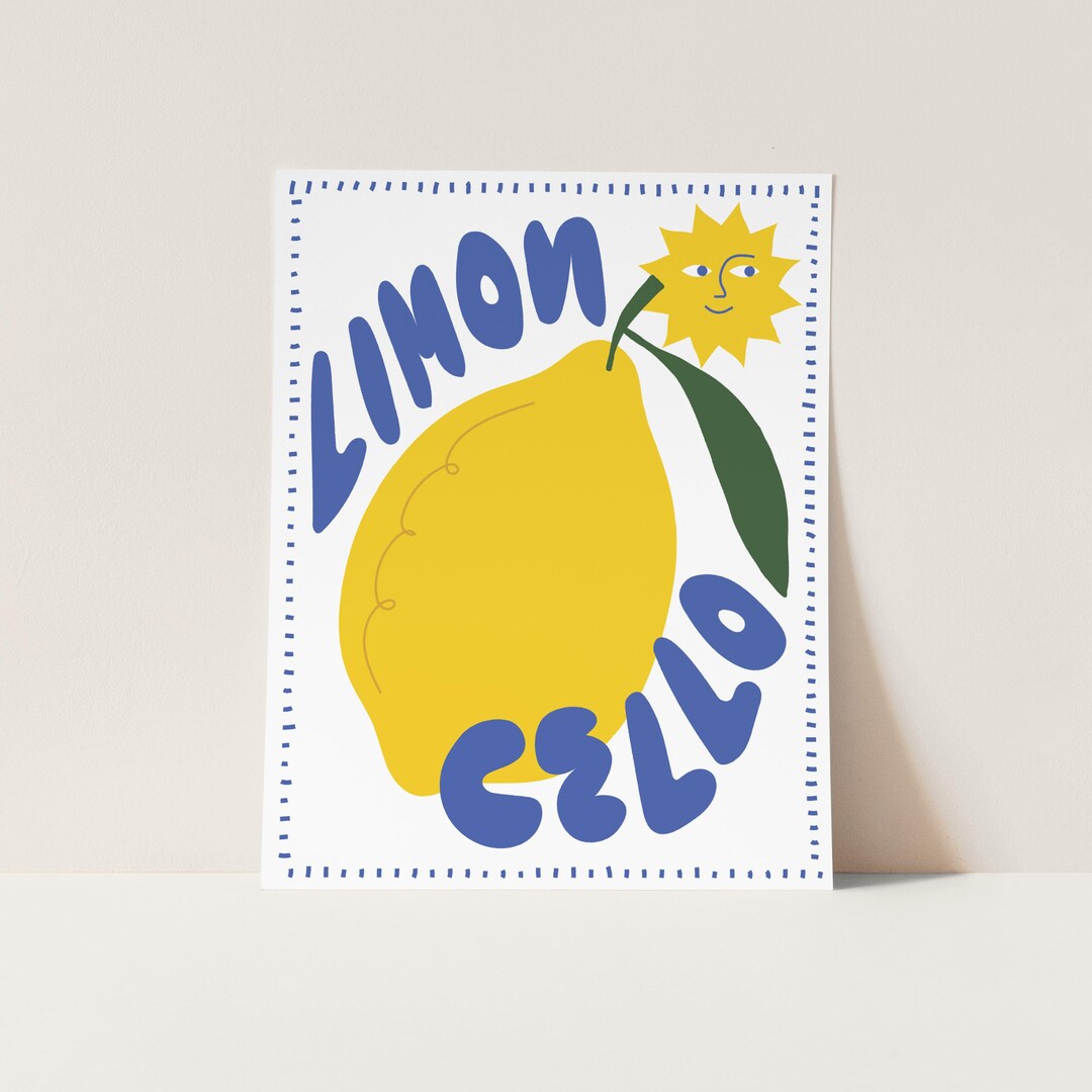 Limoncello Print | Italy Art Print | Cocktail Print | Illustration ...