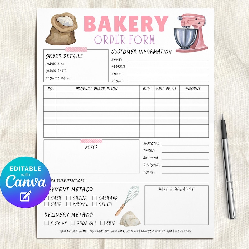 Order Book for Baking - Etsy