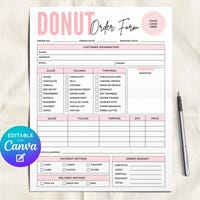 Fillable Order Form Template, Small Business Purchase Order (instant ...