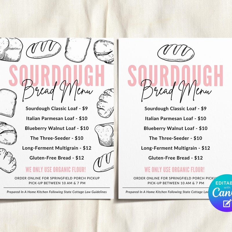 Menus for the Cottage - Etsy