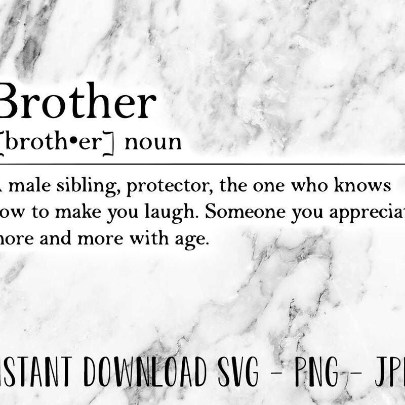 Brother Definition - Etsy