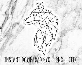 Geometric Wolf - Etsy