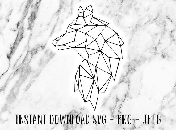 Geometric Wolf Cut File Digital Download SVG Cricut - Etsy