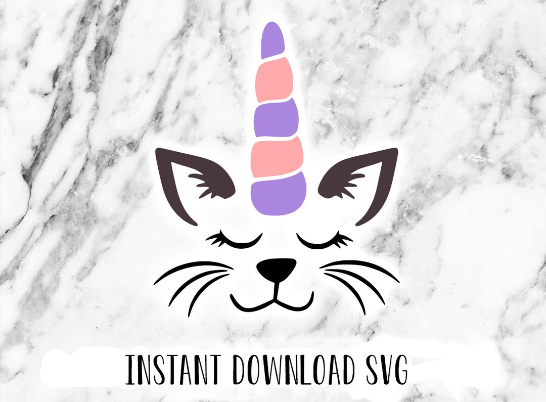 Caticorn Cut File Digital Download SVG Cricut Friendly Cutting Machine ...