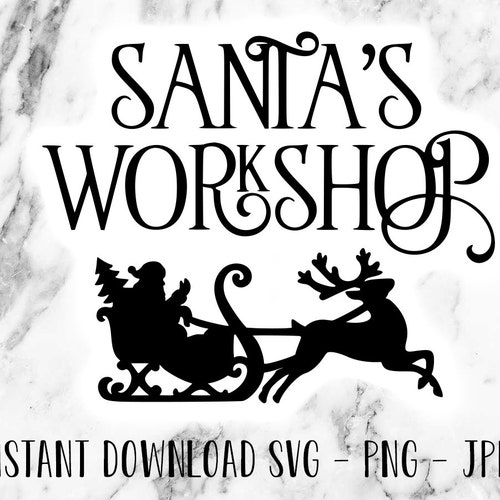 SVG SANTA'S WORKSHOP Christmas Cutting File for Cricut - Etsy