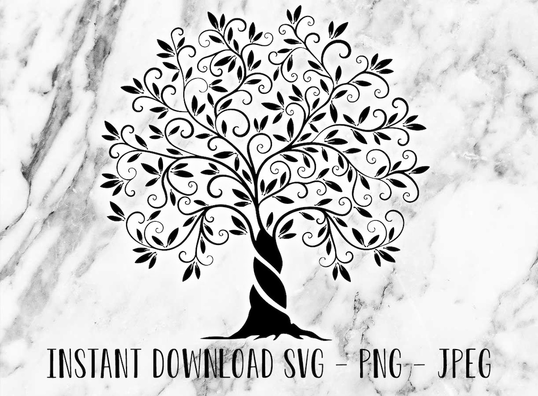 Decorative Tree Cut File Digital Download SVG Cricut Friendly Cutting ...