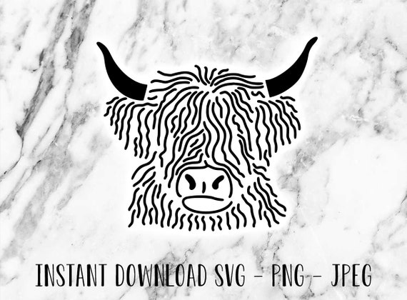 Highland Cow Cut File Digital Download SVG Cricut | Etsy