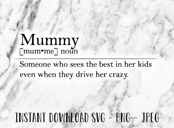 Mummy Definition Cut File Digital Download SVG Cricut - Etsy Australia