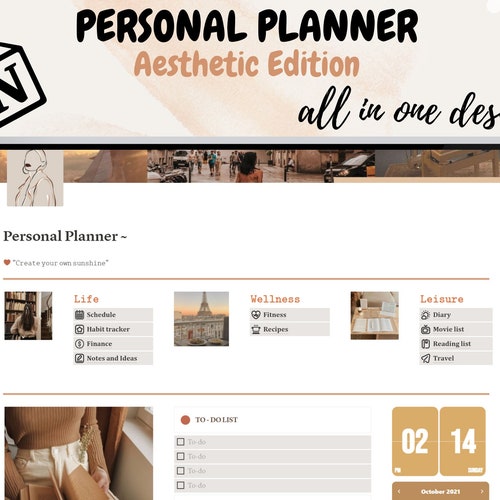 Aesthetic Notion Student Planner Notion Template Assignment - Etsy