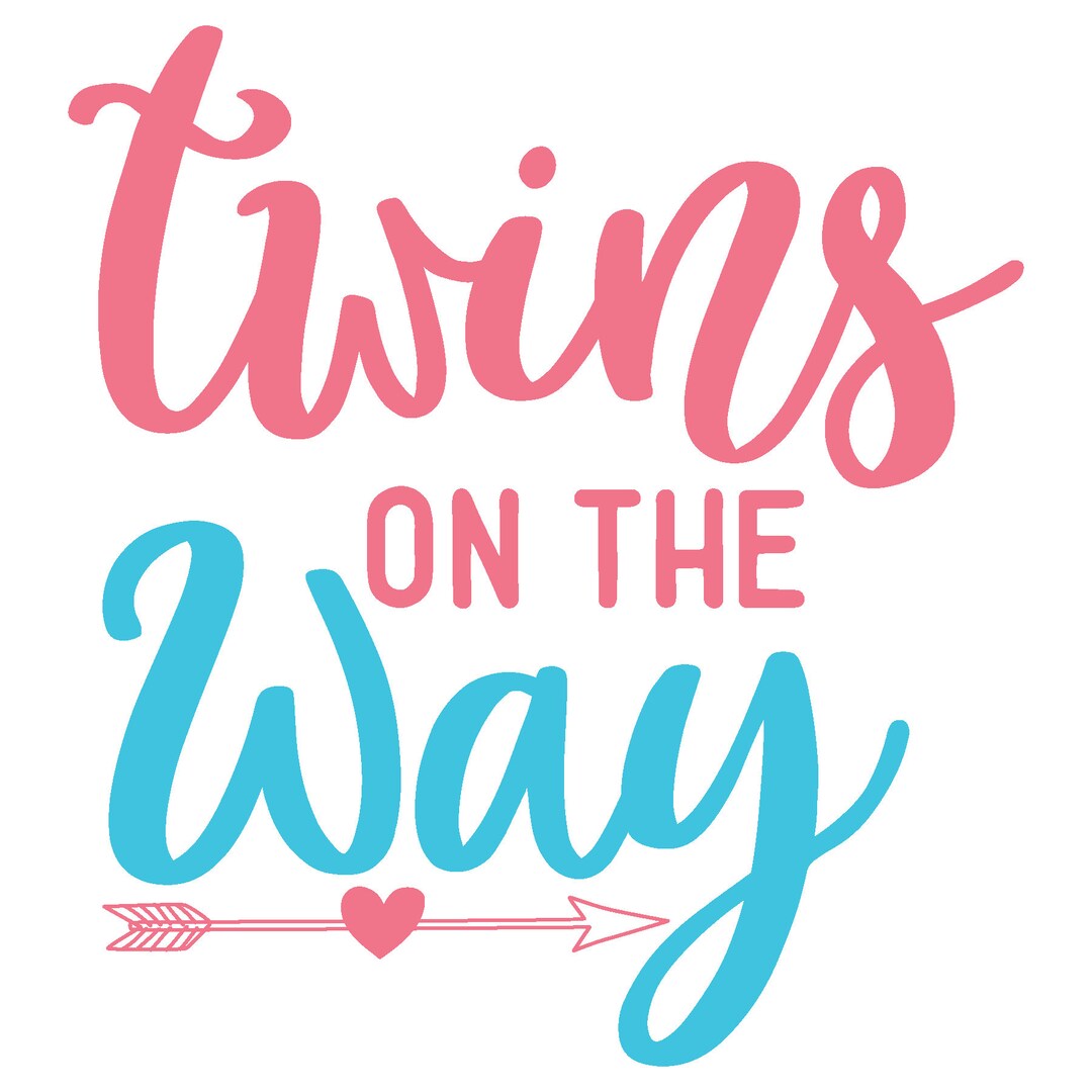 Twins on the Way-01.png Heat Transfer - Etsy