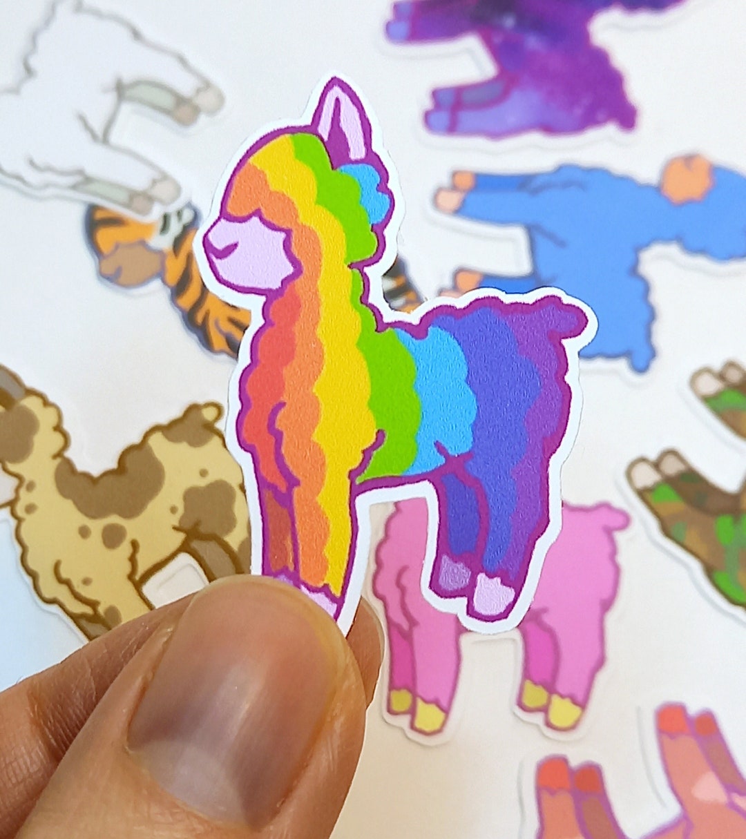 Kawaii Alpaca Llama Sticker Pack, Waterproof Matte Vinyl Handmade Mini ...