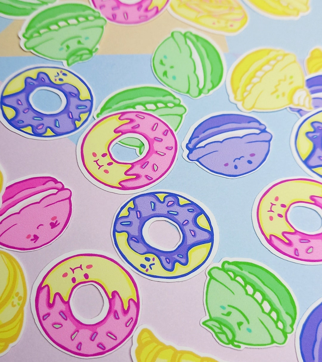 Cute Food Sticker Pack Kawaii Food Mini Pastry Sticker Pack - Etsy