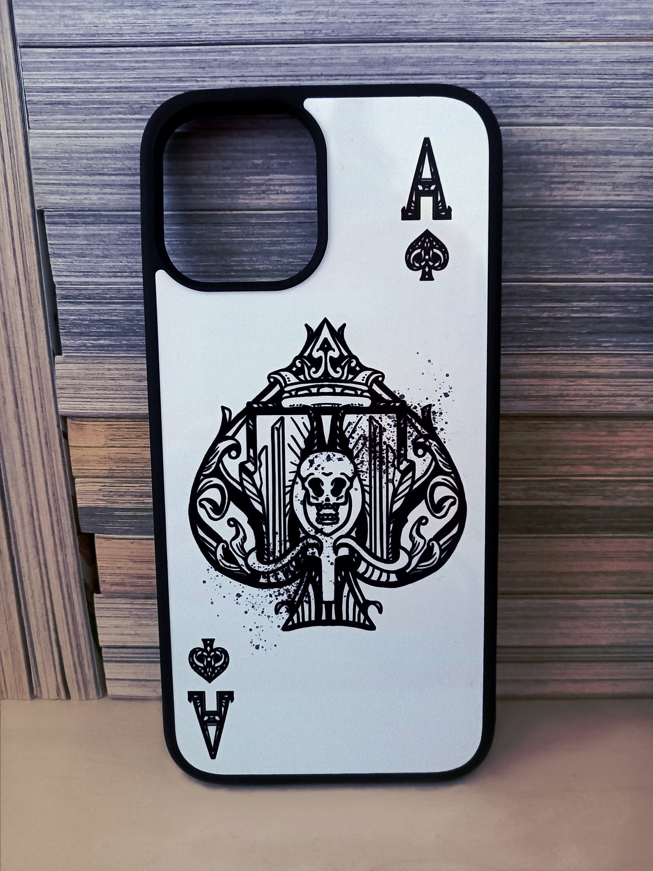 Gothic Playing Card Phone Case Ace of Spades Case for Apple iPhone 14 ...