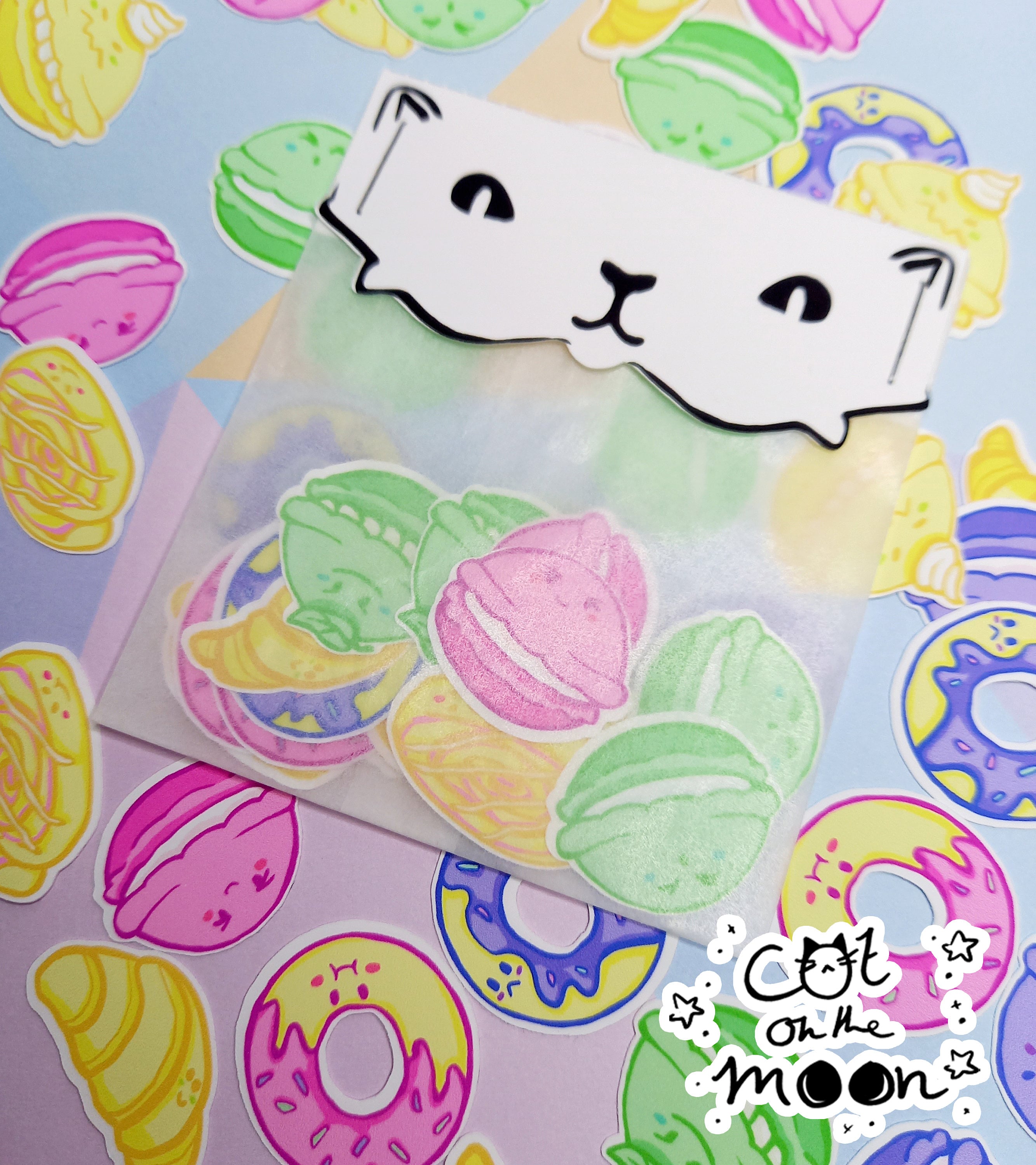 Cute Food Sticker Pack Kawaii Food Mini Pastry Sticker Pack - Etsy