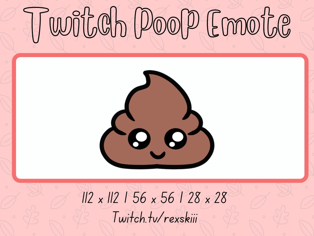 Twitch Poo Emote, Kawaii Emote, Poop Emote, Funny Emote, Twitch Emote ...