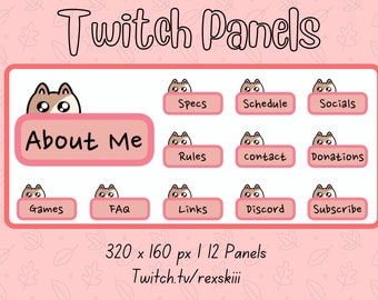 Cute Cat Panels for Twitch - Etsy