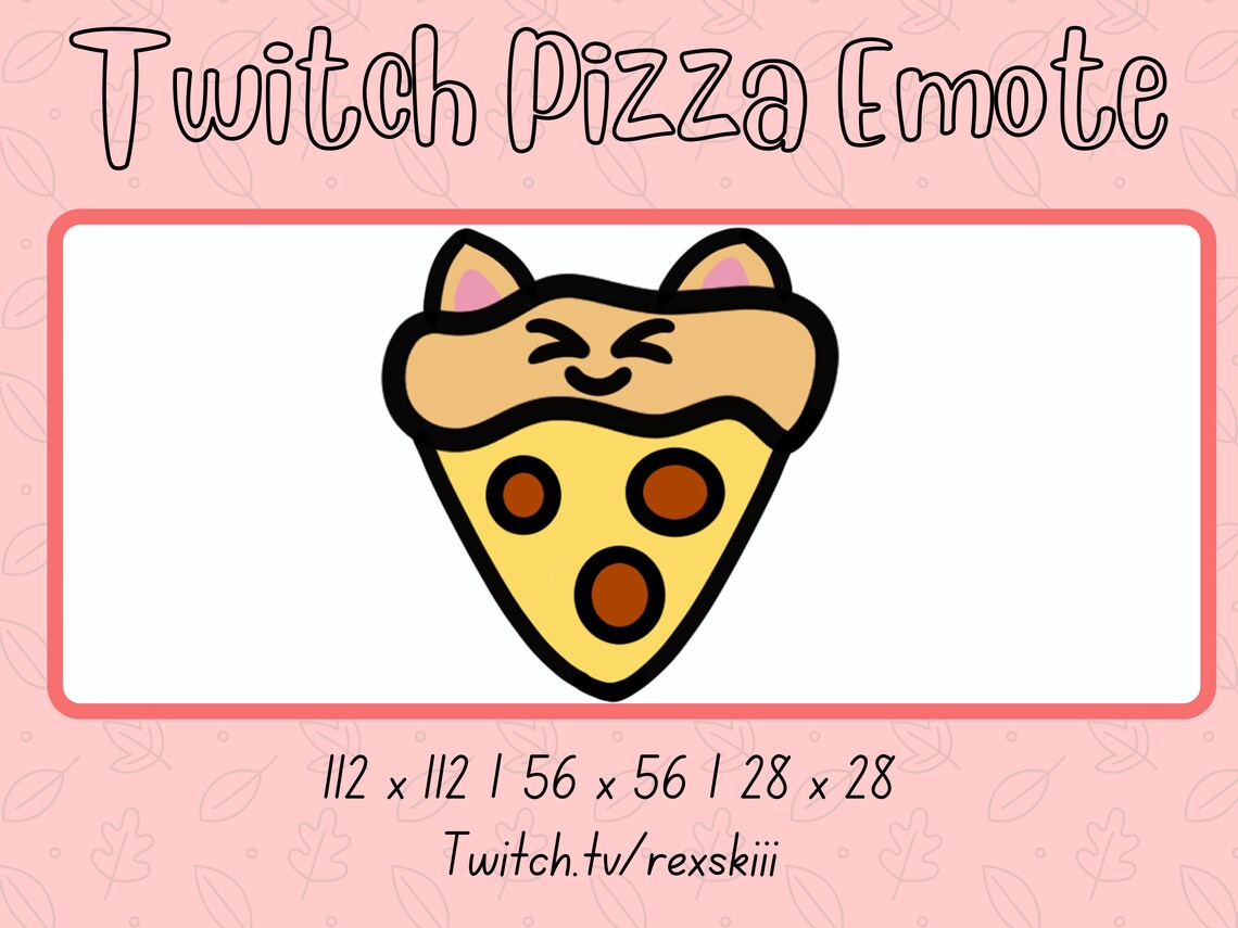 Pizza Emote Kawaii Emote Cat Emote Cute Emote Food Emote - Etsy