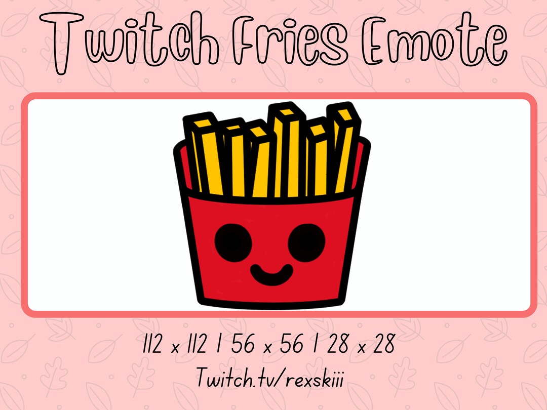 French Fries Emote, Chips Emote, Fries Emote, Kawaii Emote, Food Emote ...