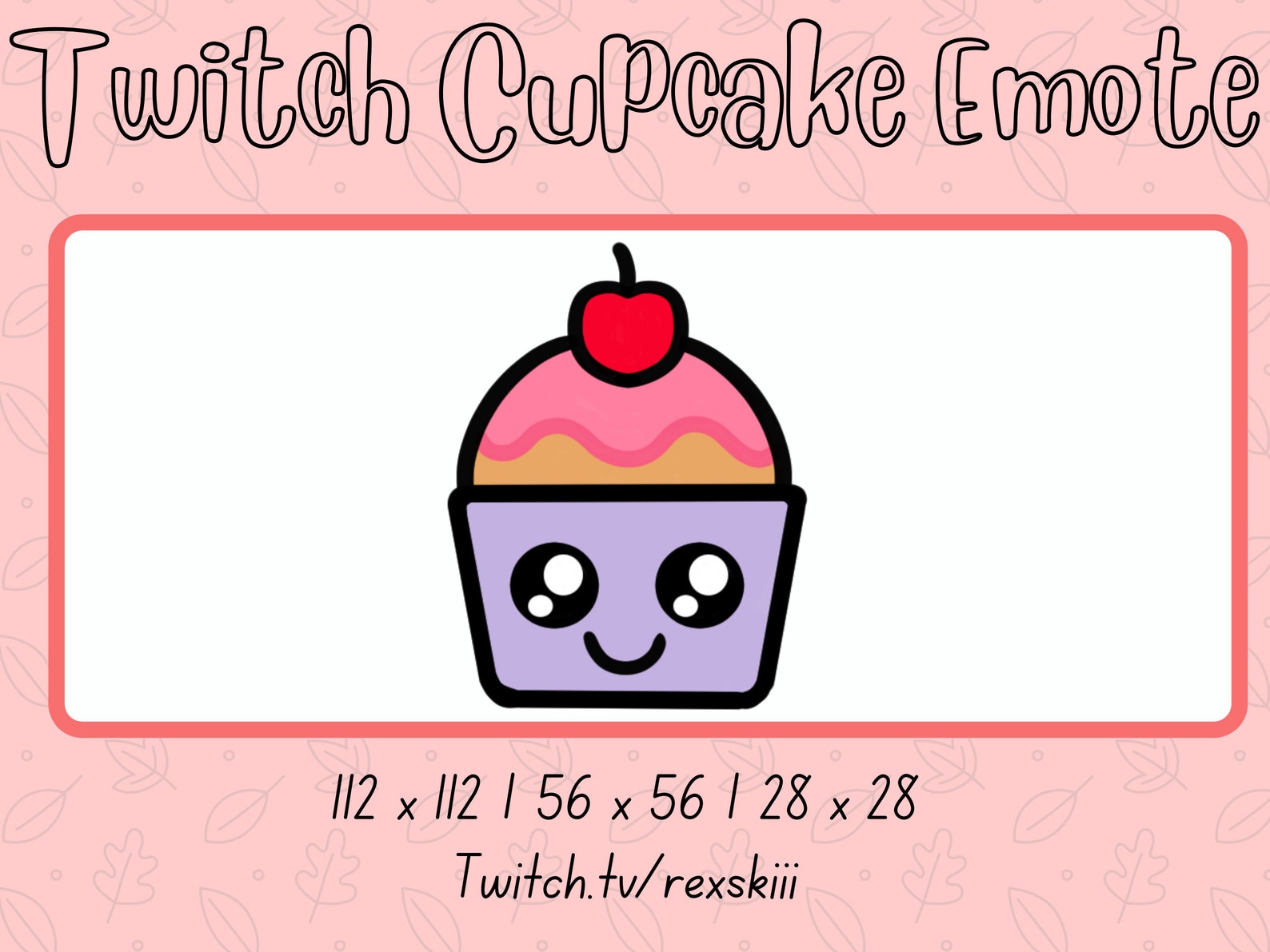 Cupcake Emote, Kawaii Emotes, Cute Emotes, Food Emotes, Twitch Emotes ...