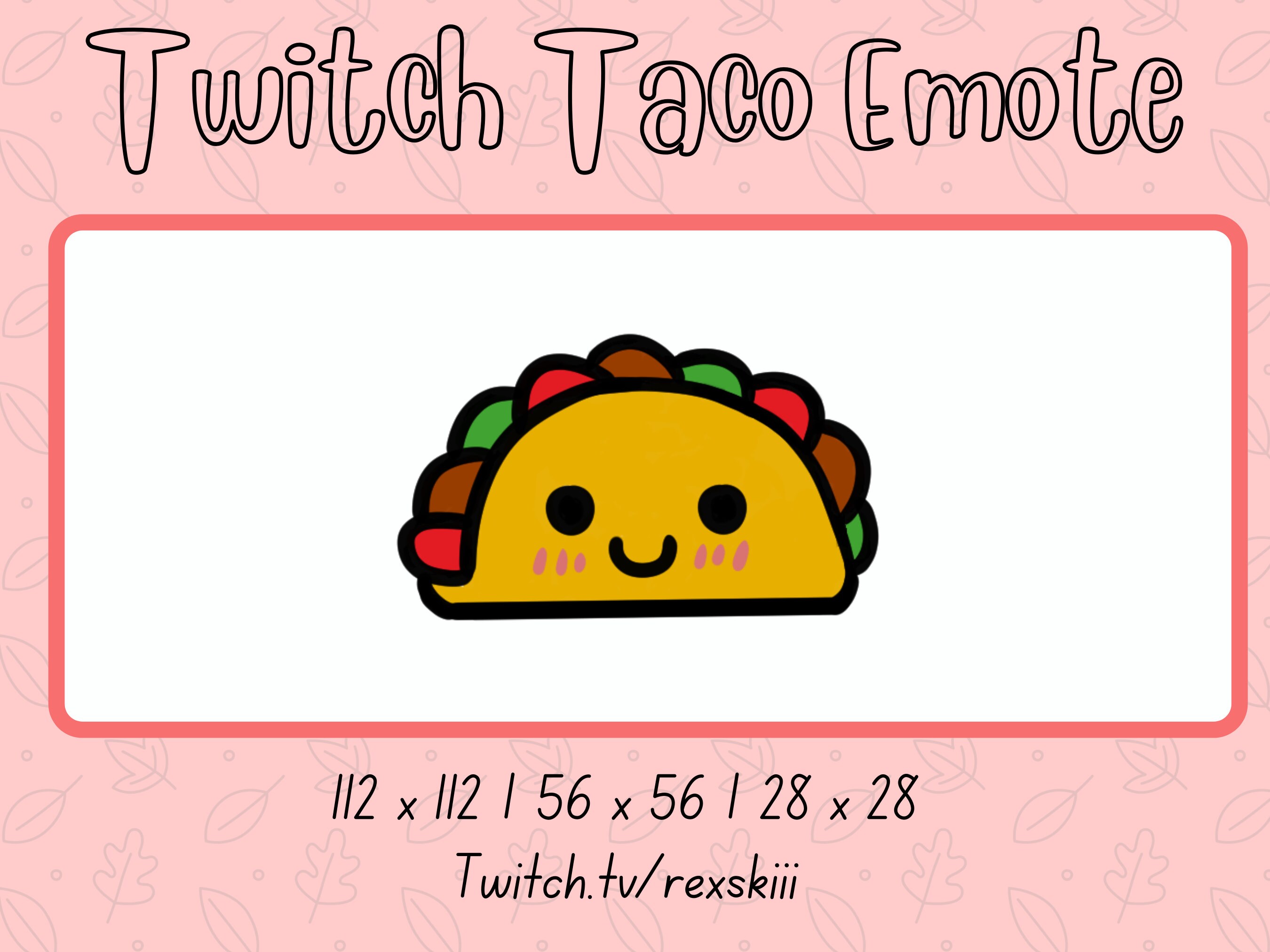 Taco Emote, Kawaii Emotes, Food Emotes, Cute Emotes, Twitch Emotes ...