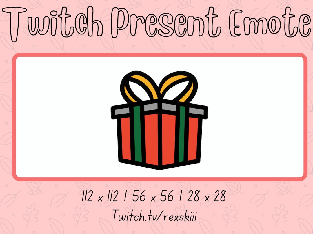 Gift Emote, Christmas Emote, Present Emote, Subscriber Emote, Twitch ...