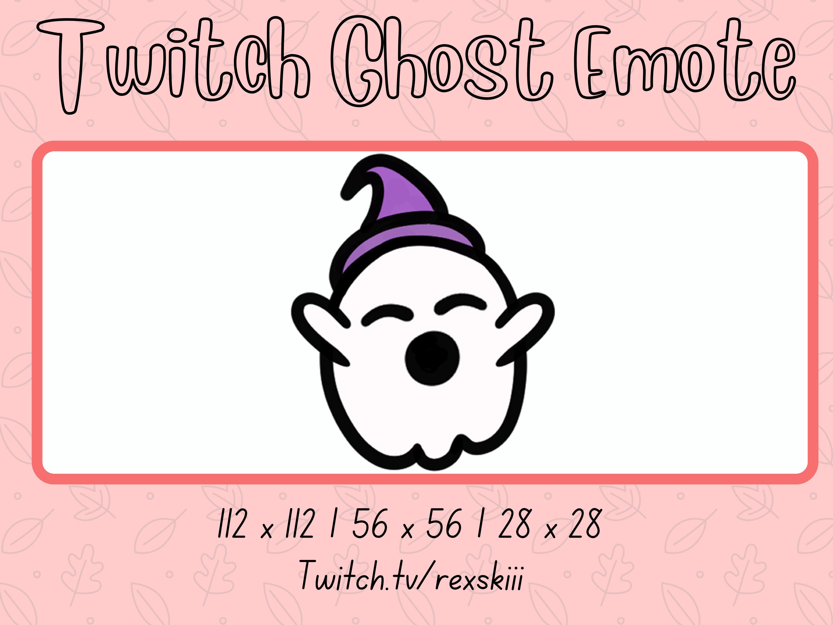 Twitch Ghost Emote, Horror Emote, Kawaii Emote, Halloween Emote, Cute ...