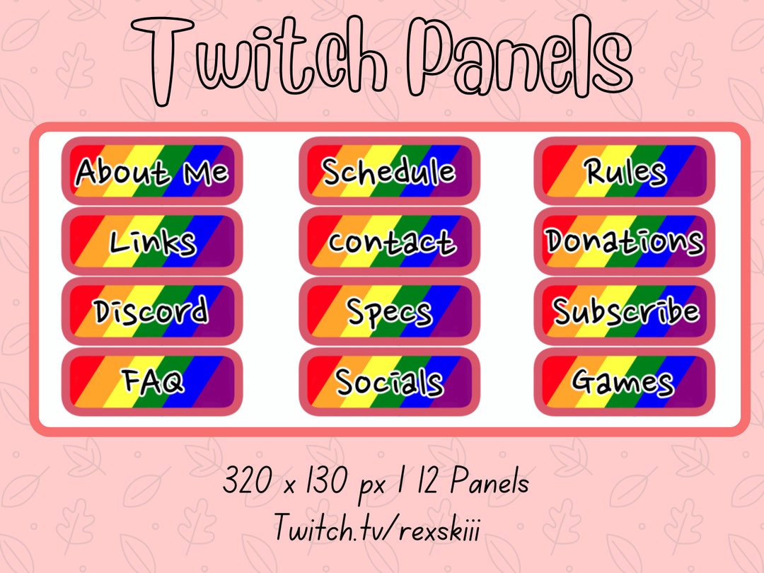 Twitch Panels, Pride Twitch Panels, Twitch Pride, Twitch Starter Pack ...